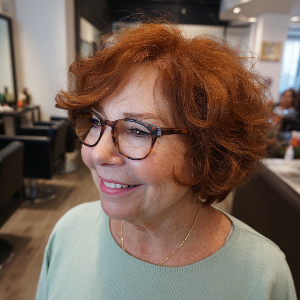 26 Gorgeous Wedge Haircuts for Women Over 60 with Glasses
