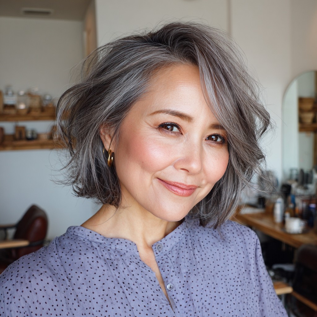 28 Fun and Sassy Grey Bob Haircuts (And How To Nail It At Any Age)