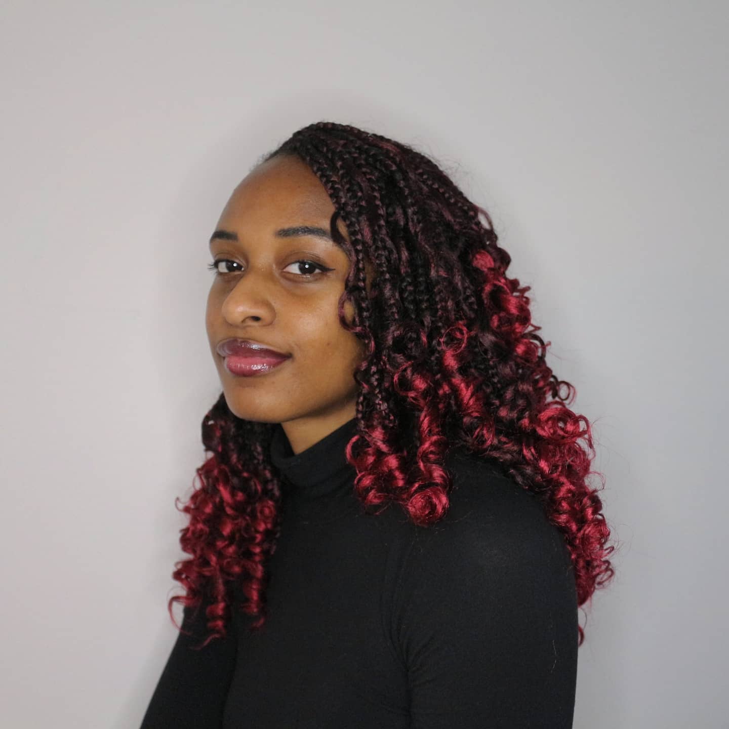 Red Box Braids That Demand Attention
