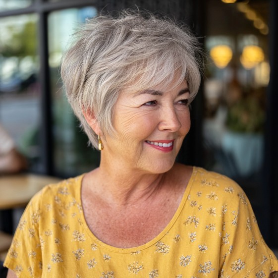 26 Gorgeous Piecey Pixie Cuts Going Viral Among Women in Their 70s