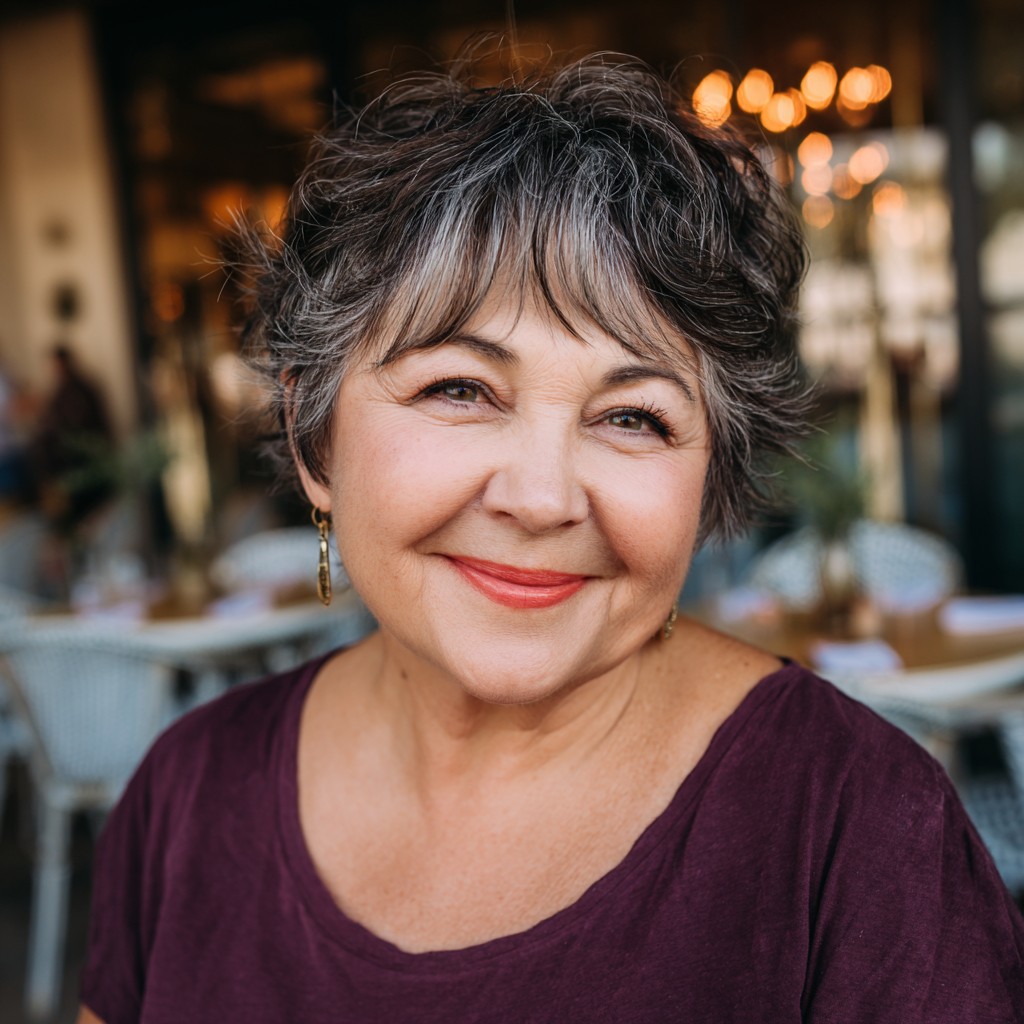 27 Lovely Bobbed Pixie Cuts for Women Over 60 With a Rounder Face Shape