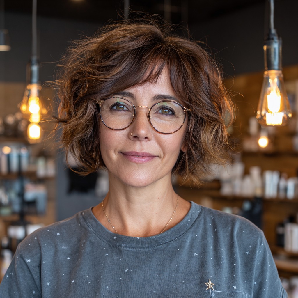 30 Beautiful Shaggy Bob Haircuts with Bangs for Women Over 40 Who Love ...