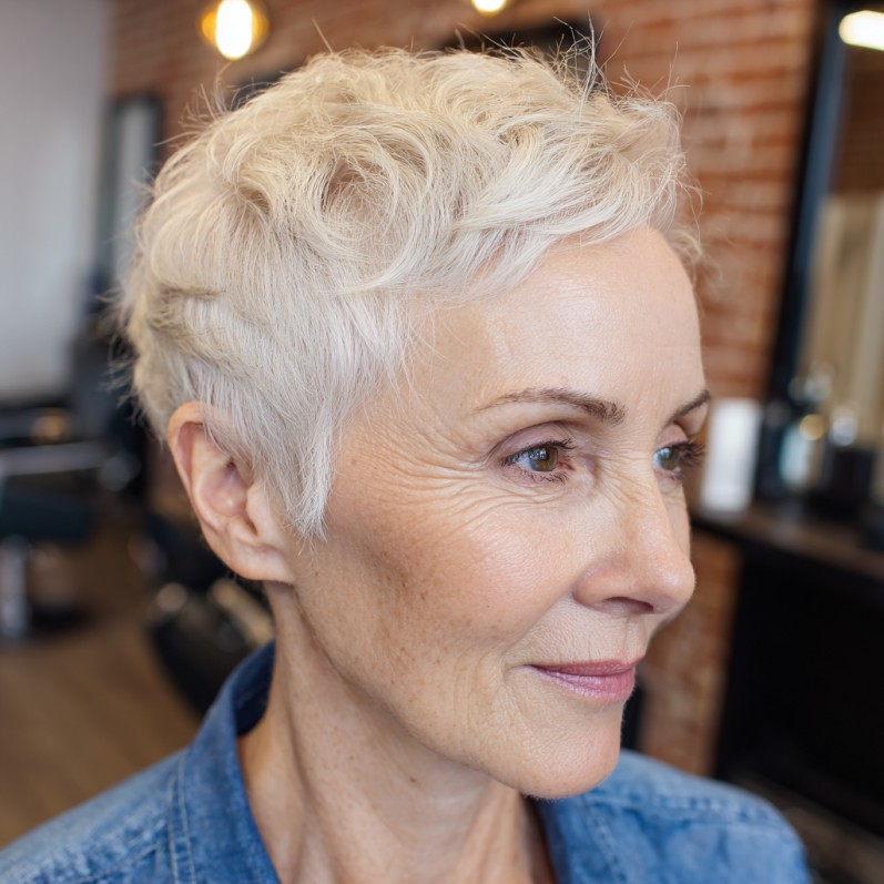28 Lovely Wavy Pixie Cuts for Women Over 60 That Don’t Try Too Hard