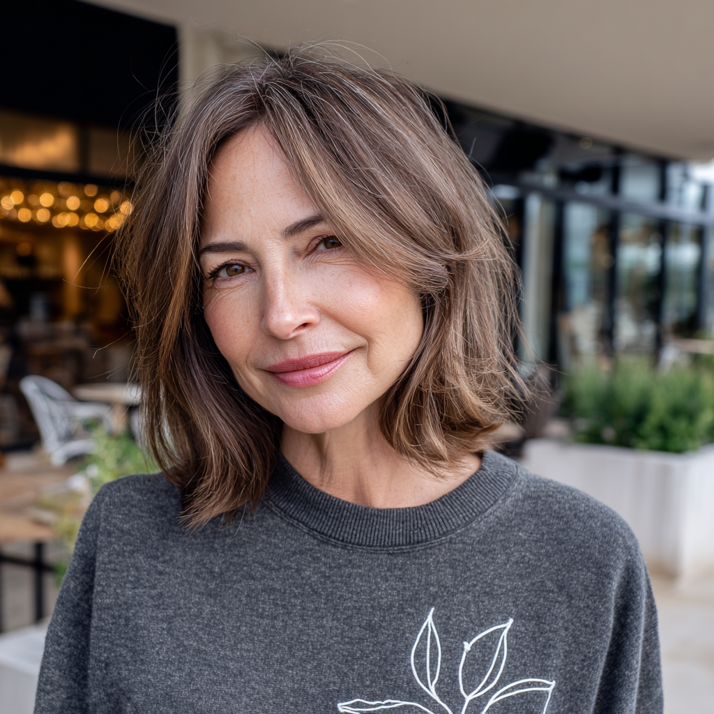 28 On-Trend Curtain Bob Haircuts Every Women Over 40 Needs to See ...