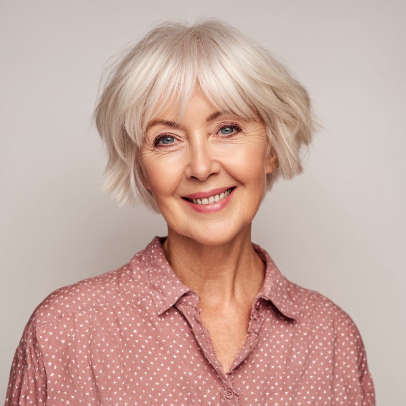 23 Beautiful Bouncy Bob Haircuts Going Viral Among Women in Their 70s