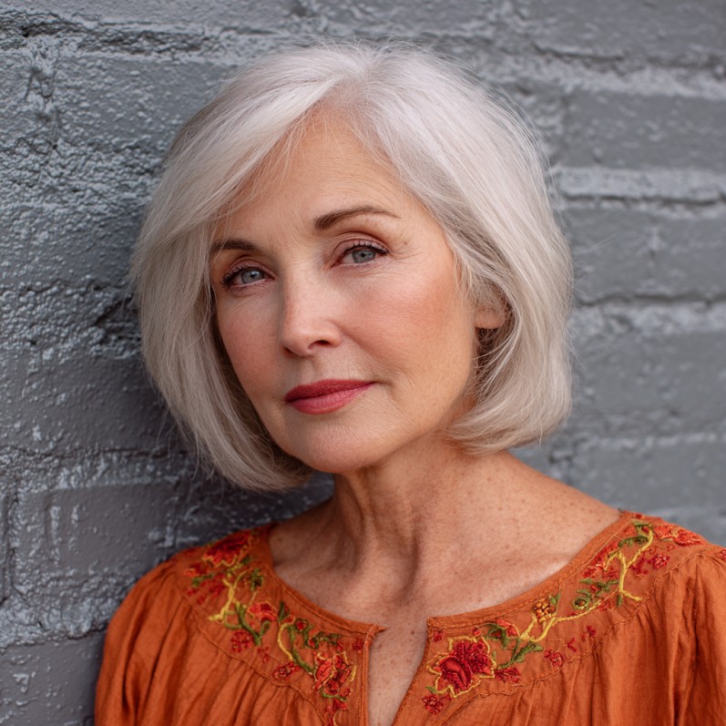 23 Beautiful Bouncy Bob Haircuts Going Viral Among Women in Their 70s