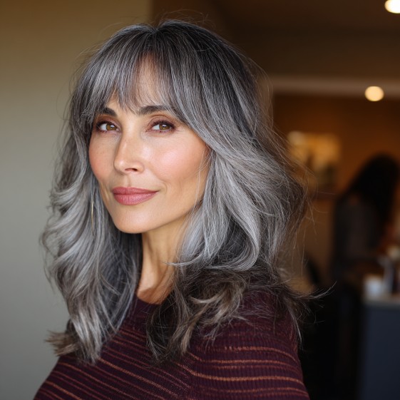 28 Glamorous Grey Balayage Hair Colors for Fashion-Forward Older Women