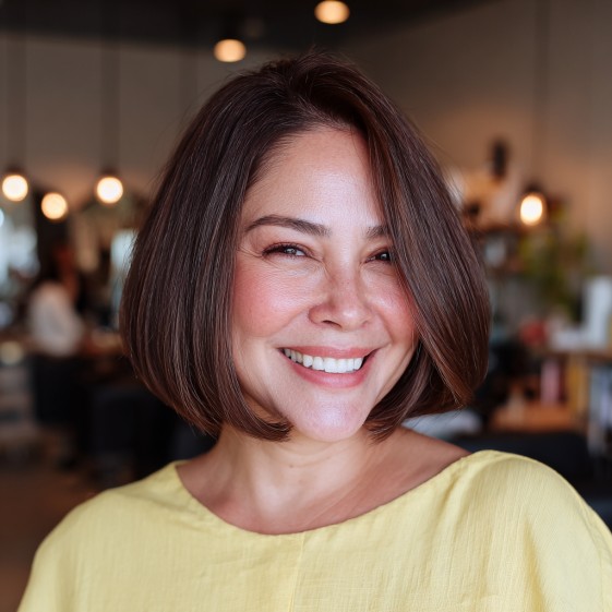 25 Perfect One-Length Bob Haircuts That Look Better at 40