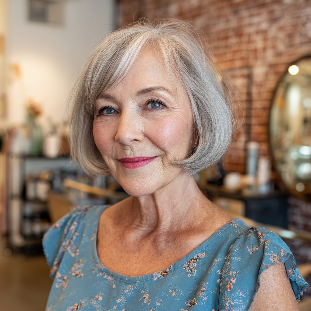 25 Lovely Silver Bob Haircuts That Work With (Not Against) Over-70 Hair