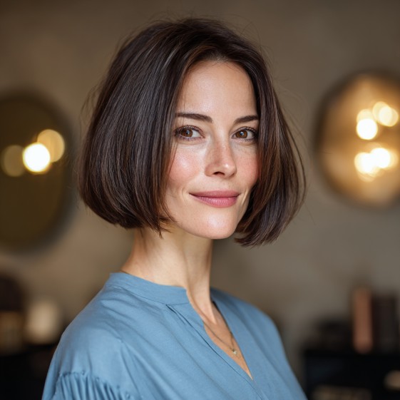 25 Perfect One-Length Bob Haircuts That Look Better at 40 - Kappers ...