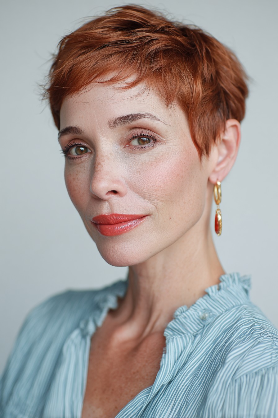 25 Top Red Pixie Cuts Every Woman Over 40 Should Try This Year
