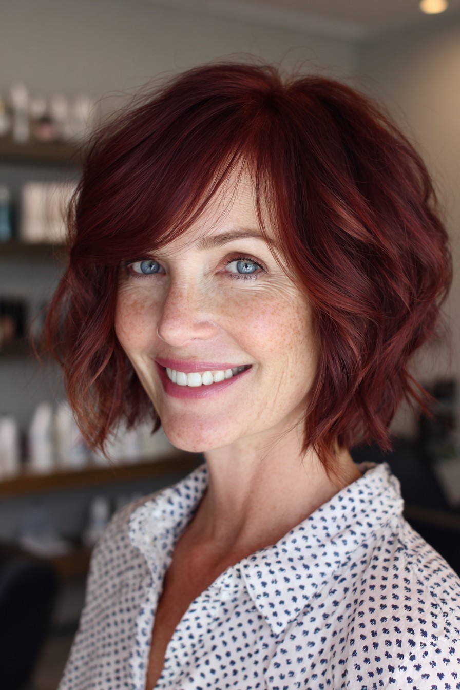 25 Gorgeous Red Bob Haircuts for Women 55+ - Kappers Magazine