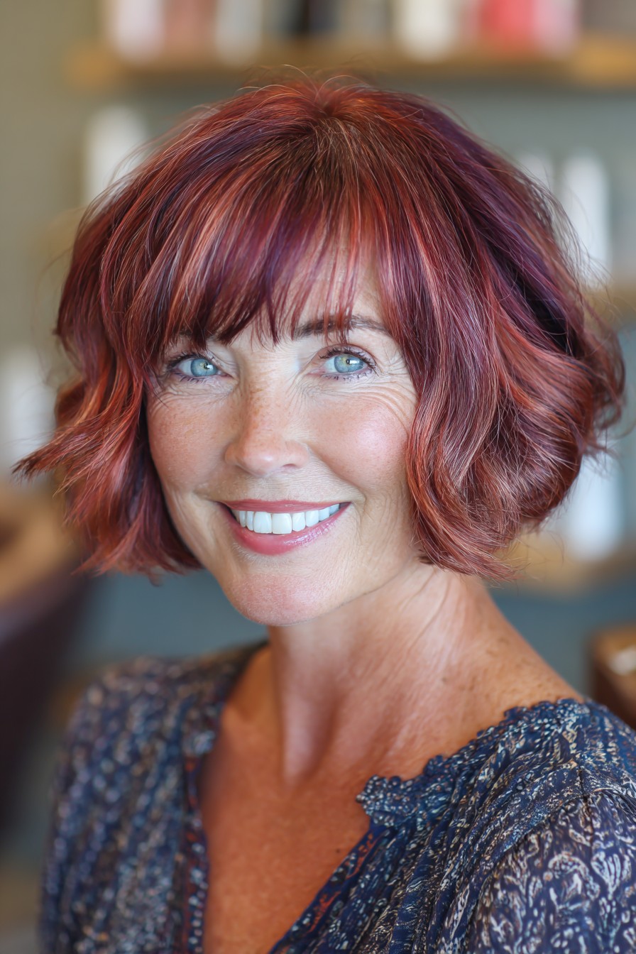25 Gorgeous Red Bob Haircuts for Women 55+ - Kappers Magazine