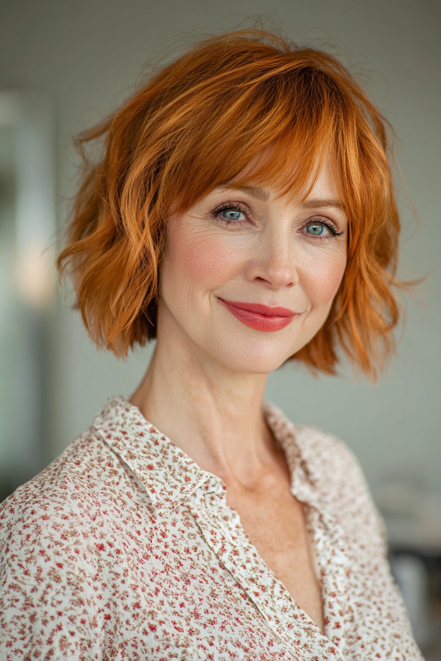 25 Gorgeous Red Bob Haircuts for Women 55+ - Kappers Magazine