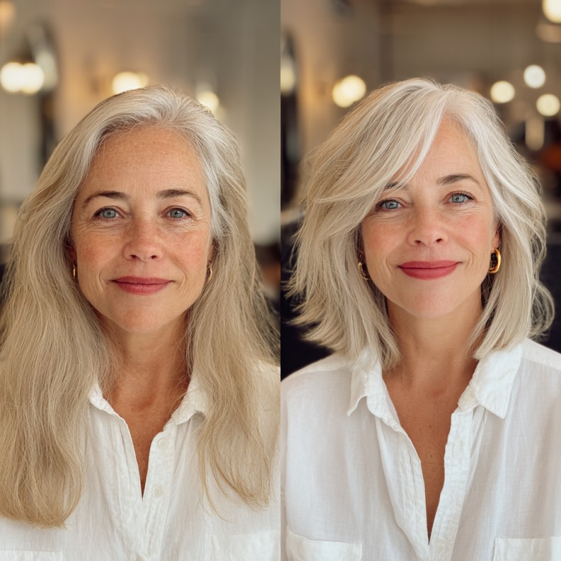 25 Fabulous Shattered Bob Haircuts for Women Born In The 1950s