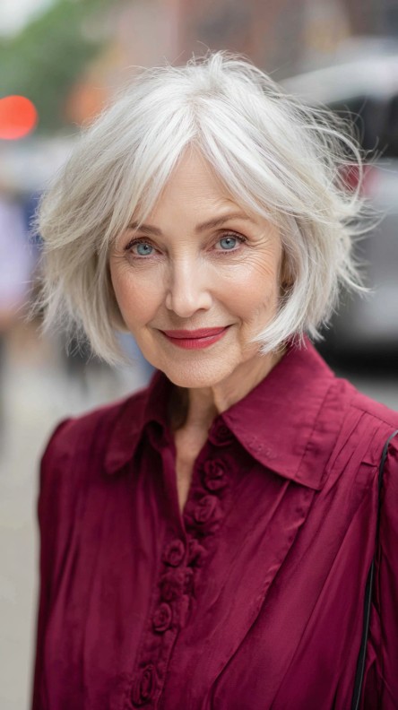 25 Fabulous Shattered Bob Haircuts for Women Born In The 1950s
