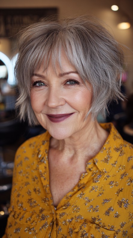 25 Fabulous Shattered Bob Haircuts for Women Born In The 1950s