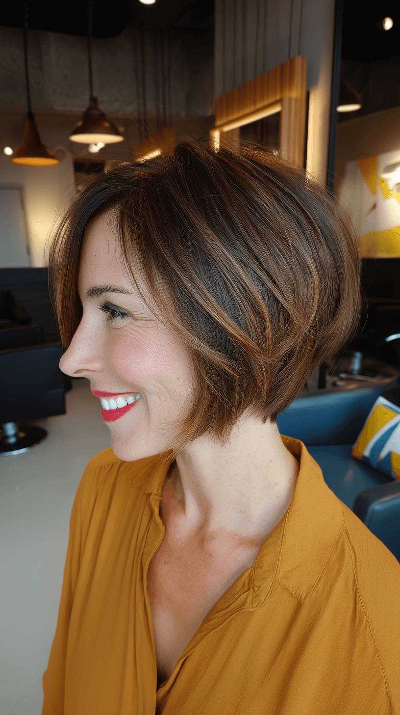 25 Must-Try Short Stacked Haircuts That Flatters Any 40-Something Woman