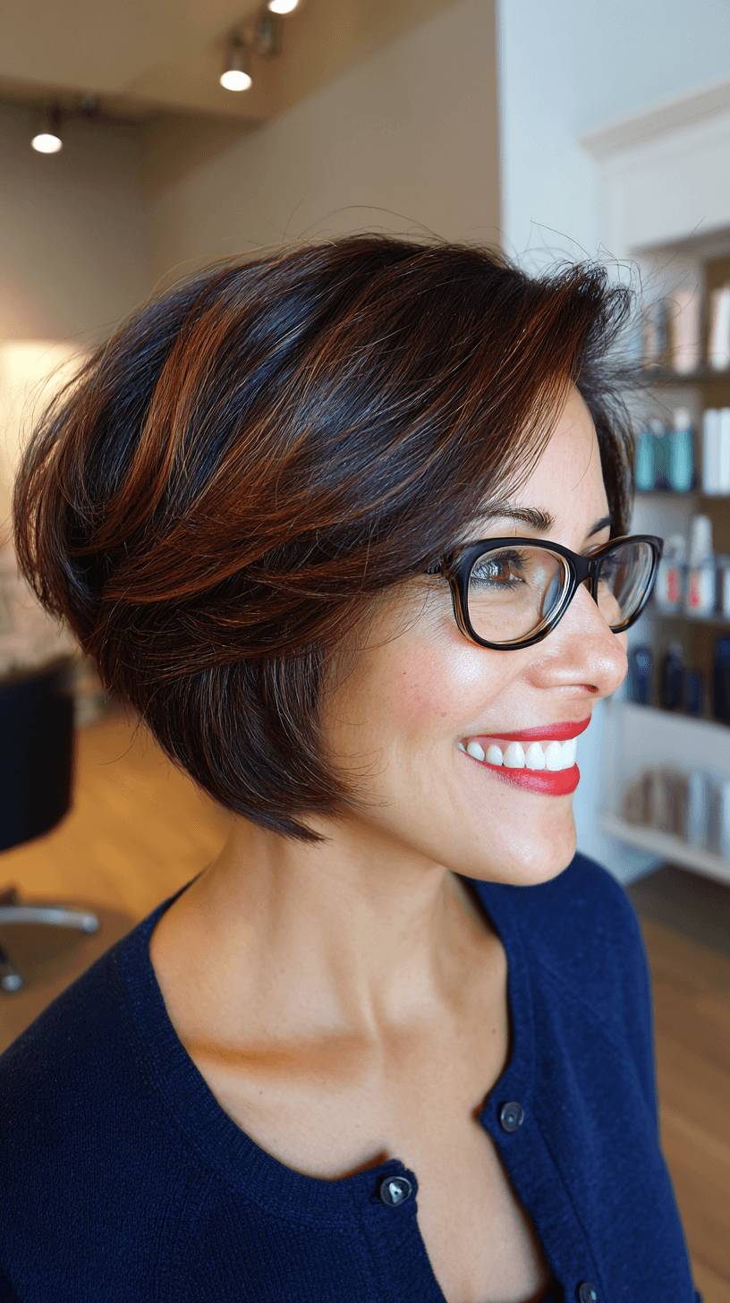 25 Must-Try Short Stacked Haircuts That Flatters Any 40-Something Woman