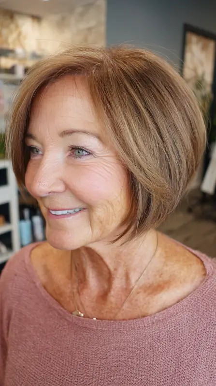 25 Vibrant Reverse Bob Haircuts for Retired Women
