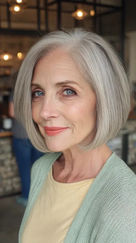 25 Vibrant Reverse Bob Haircuts for Retired Women