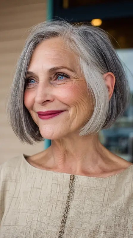 25 Vibrant Reverse Bob Haircuts for Retired Women