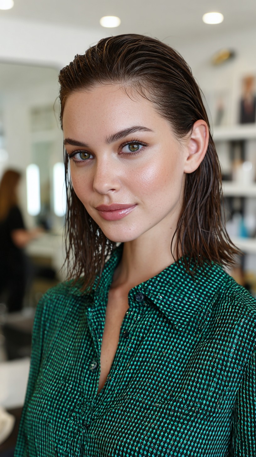 15 Trendy Wet Look Hairstyles for Runway-Worthy Shine