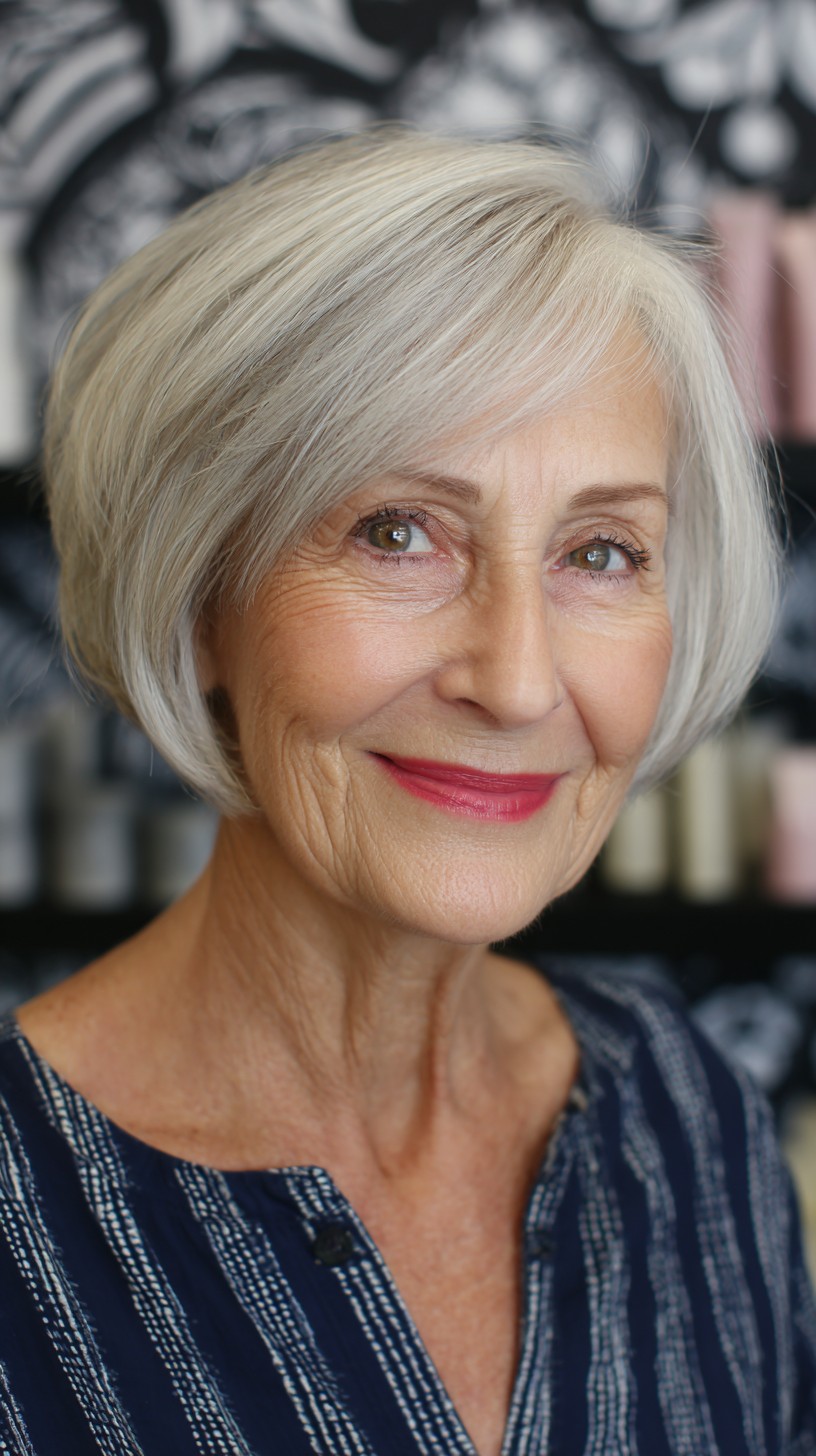 30 Eye-Catching Short Hair with Bangs Women 70+ Are Choosing - Kappers ...
