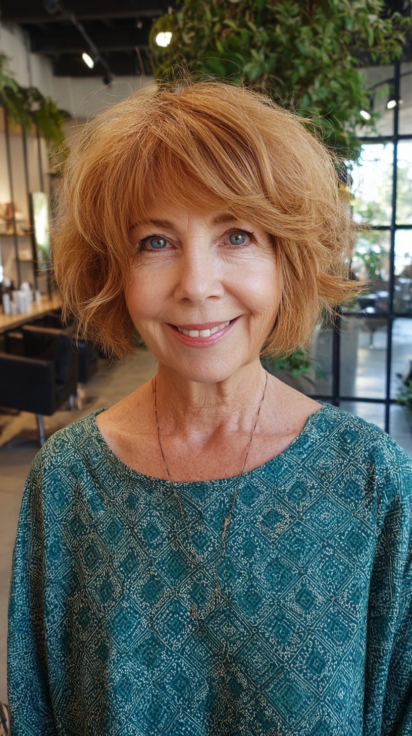 50 Youthful Shaggy Bob Hairstyles for Women Over 60