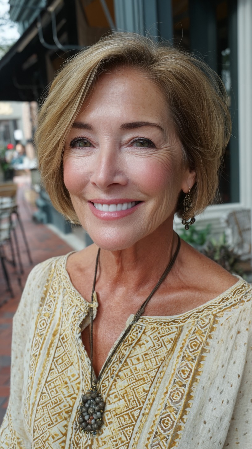 50 Fresh Side-Parted Bob Haircuts Older Women With Fine Hair Say Gives ...