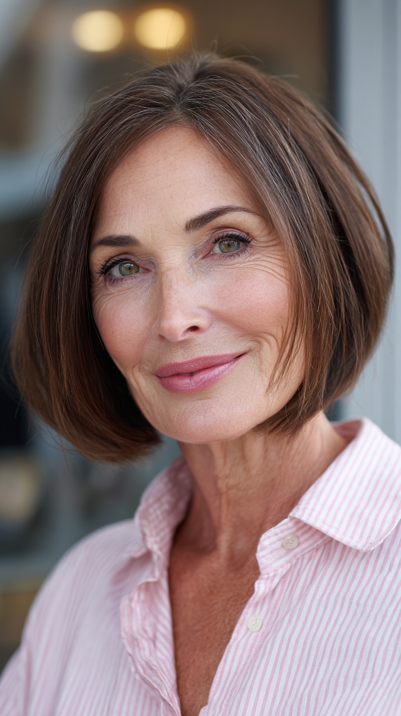 50 Fresh Side-Parted Bob Haircuts Older Women With Fine Hair Say Gives ...