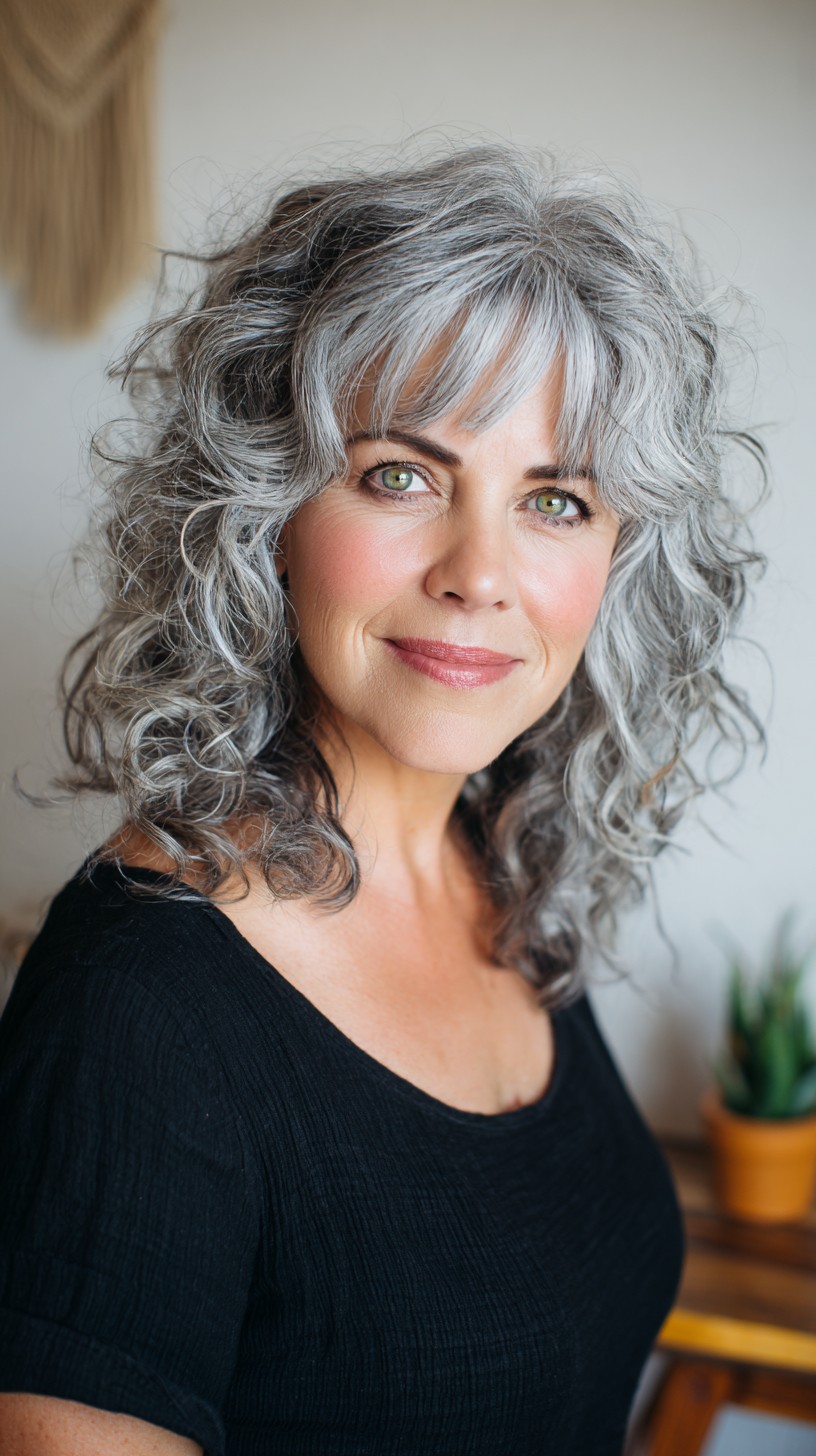 51 Gorgeous Layered Haircuts for Medium Hair Women Over 50 Swear Make ...