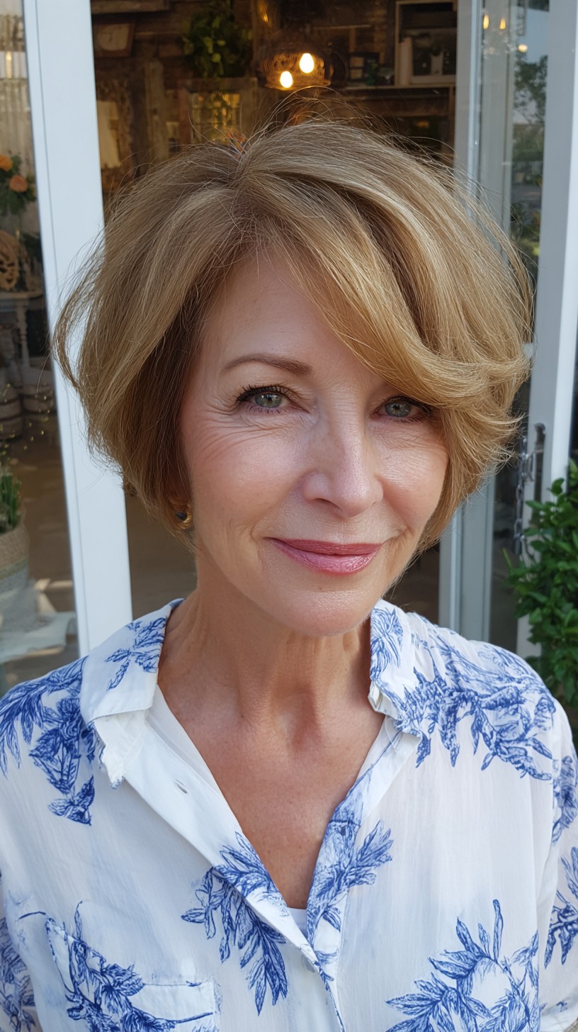 50 Fresh Side-Parted Bob Haircuts Older Women With Fine Hair Say Gives ...
