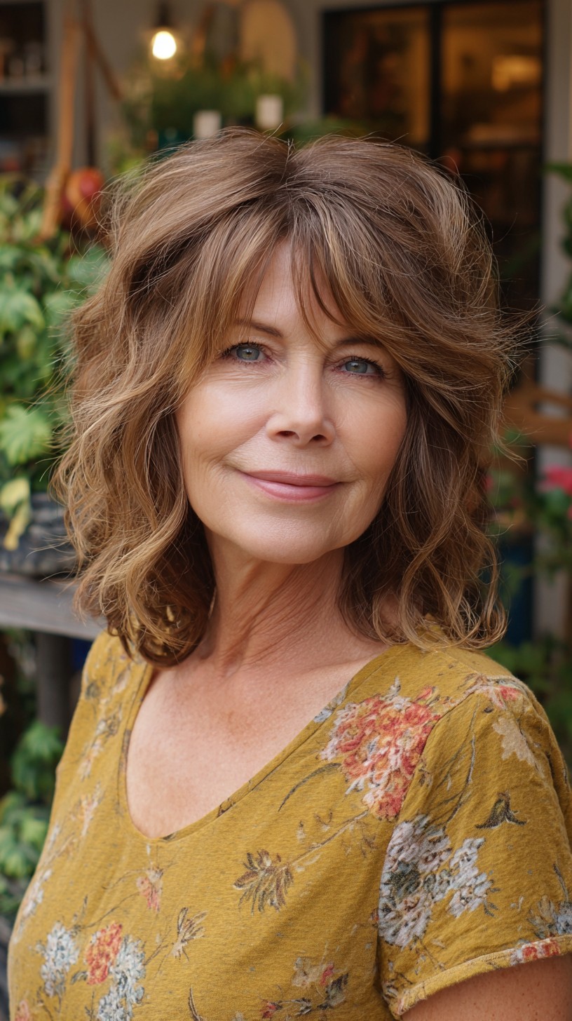50 Cute Medium-Short Shaggy Haircut That Are Perfect for Senior Women