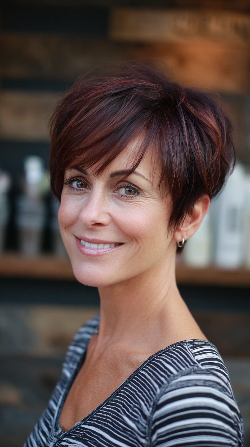 50 Most Flattering Wash-and-Go Pixie Cuts That Flatter Mature Faces