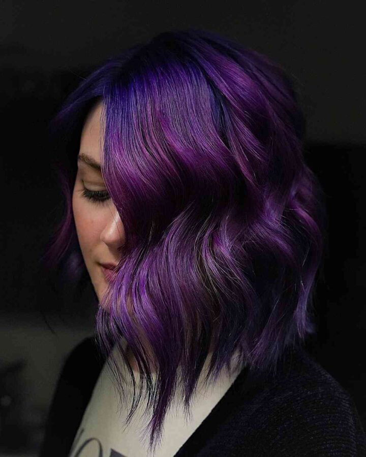 26 Midnight Purple Hair Color Ideas You Cant Miss