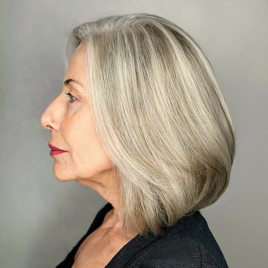 50 Flattering Long Bob Haircuts for Women Over 70 in 2026