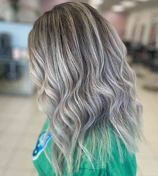 The Silver Balayage Hair Color Is Gorgeous - Here Are 25 Pictures That ...