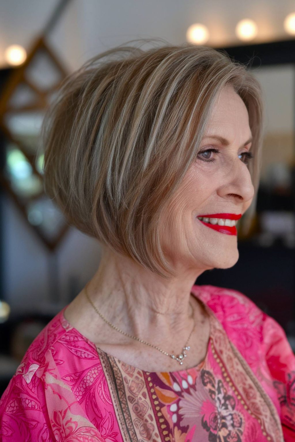 17 Stylish Angled Bob Haircuts for Women Over 70