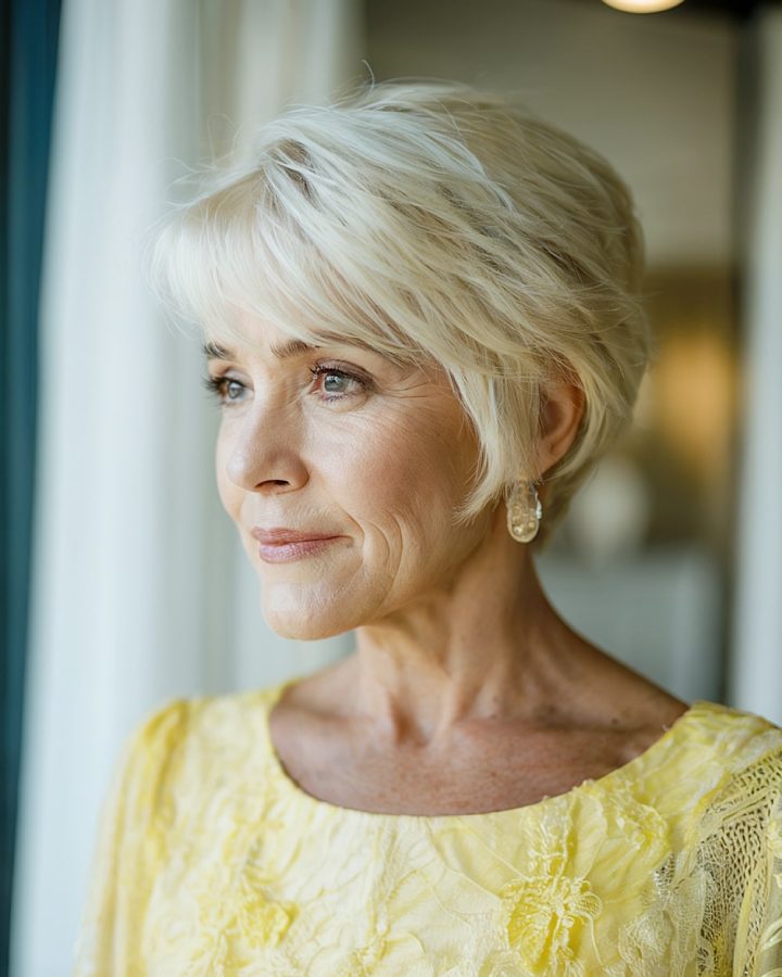 50 Volumizing Short Haircuts for Women Over 60 with Fine Hair