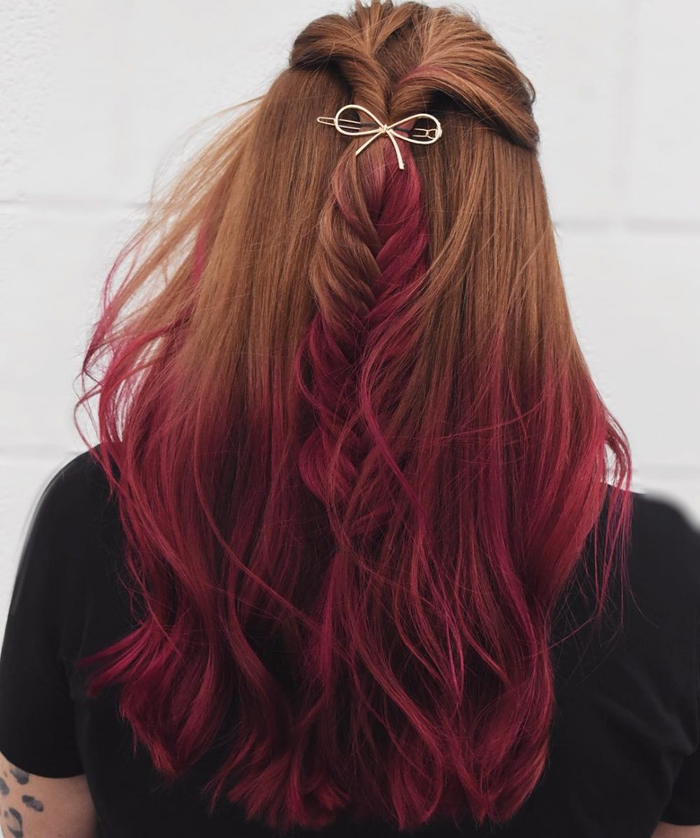 28 Blazing Hot Red Ombre Hair Color Ideas in 2021 - Huey Buttleace