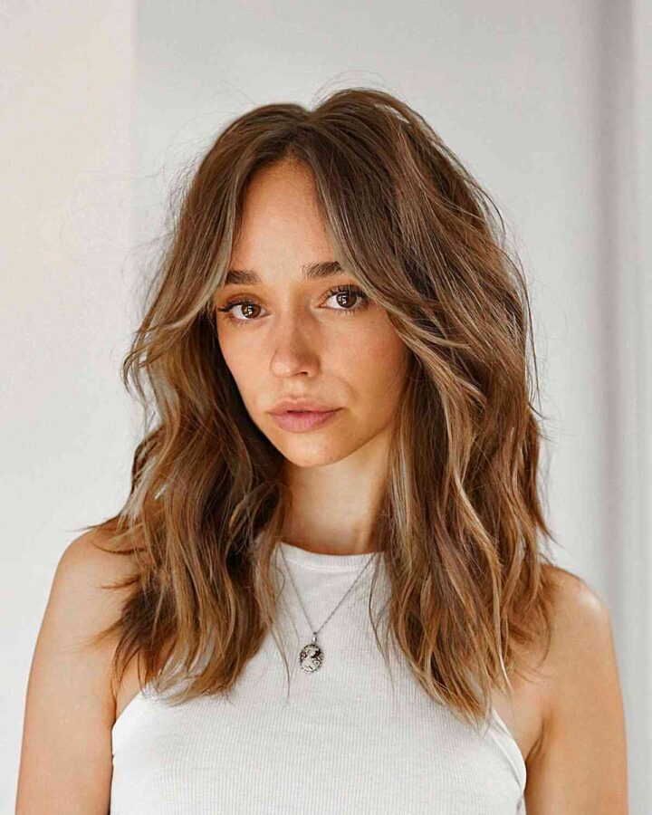 45 Trendy Long Curtain Bangs to See Before Deciding