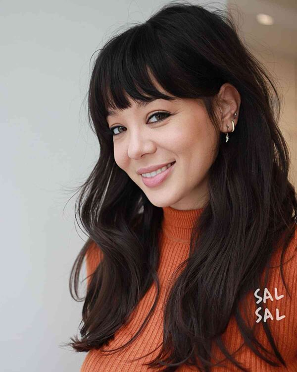 63 Cute Ways to Get Long Hair With Bangs