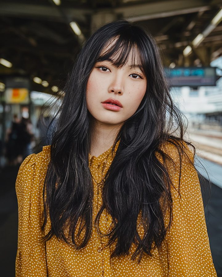 20+ Flattering Wispy Bangs for Big Foreheads to Try in 2025