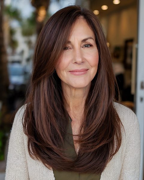 20+ Must-Try Long Straight Hairstyles That Get Women In Their 60s Lots ...