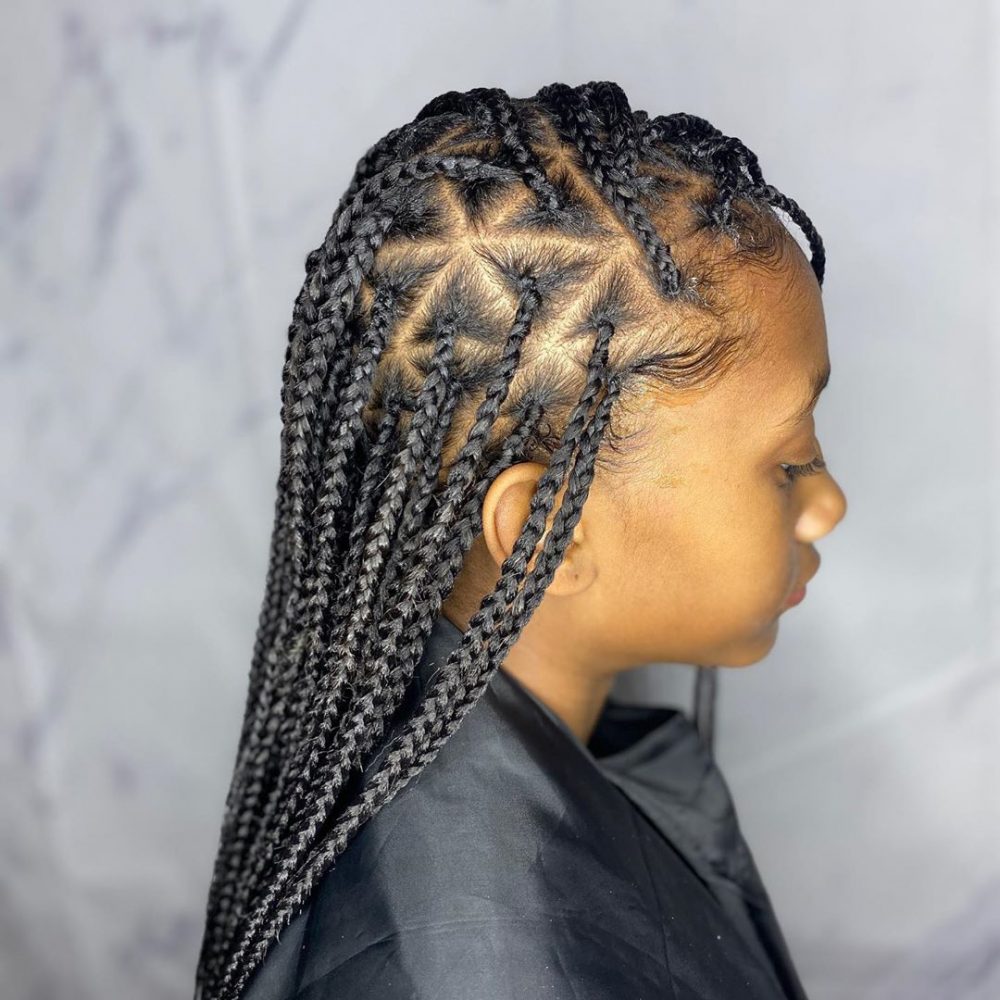 24 Exceptional Triangle Box Braids To Try Now