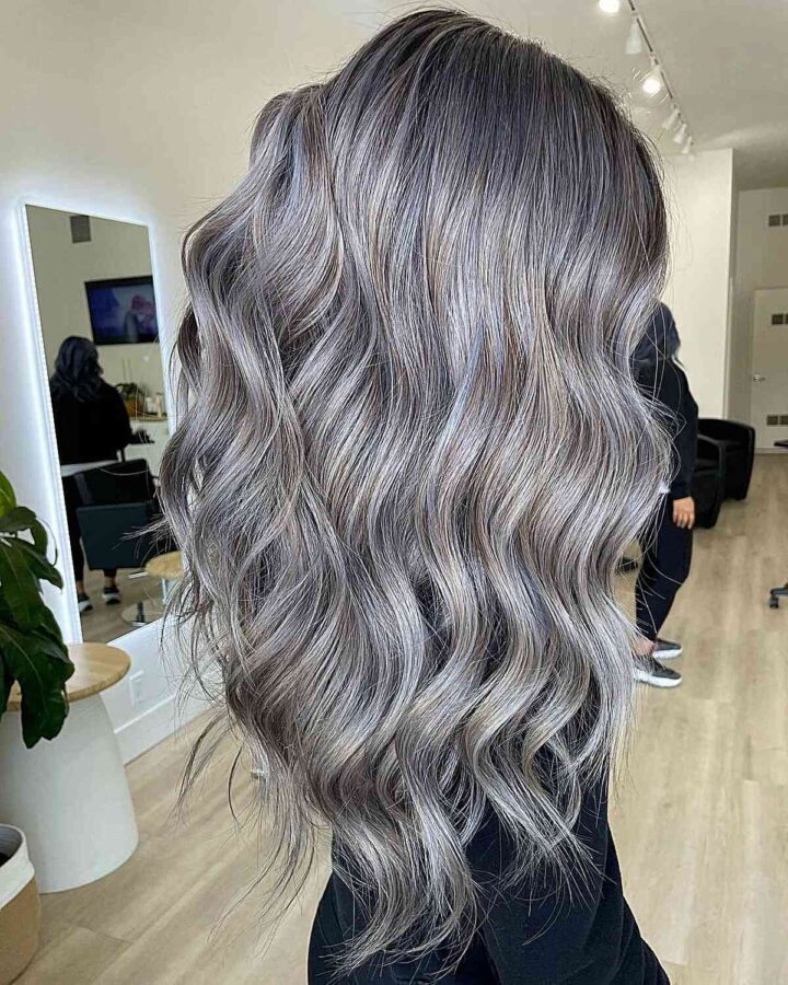 The Silver Balayage Hair Color Is Gorgeous - Here Are 25 Pictures That ...