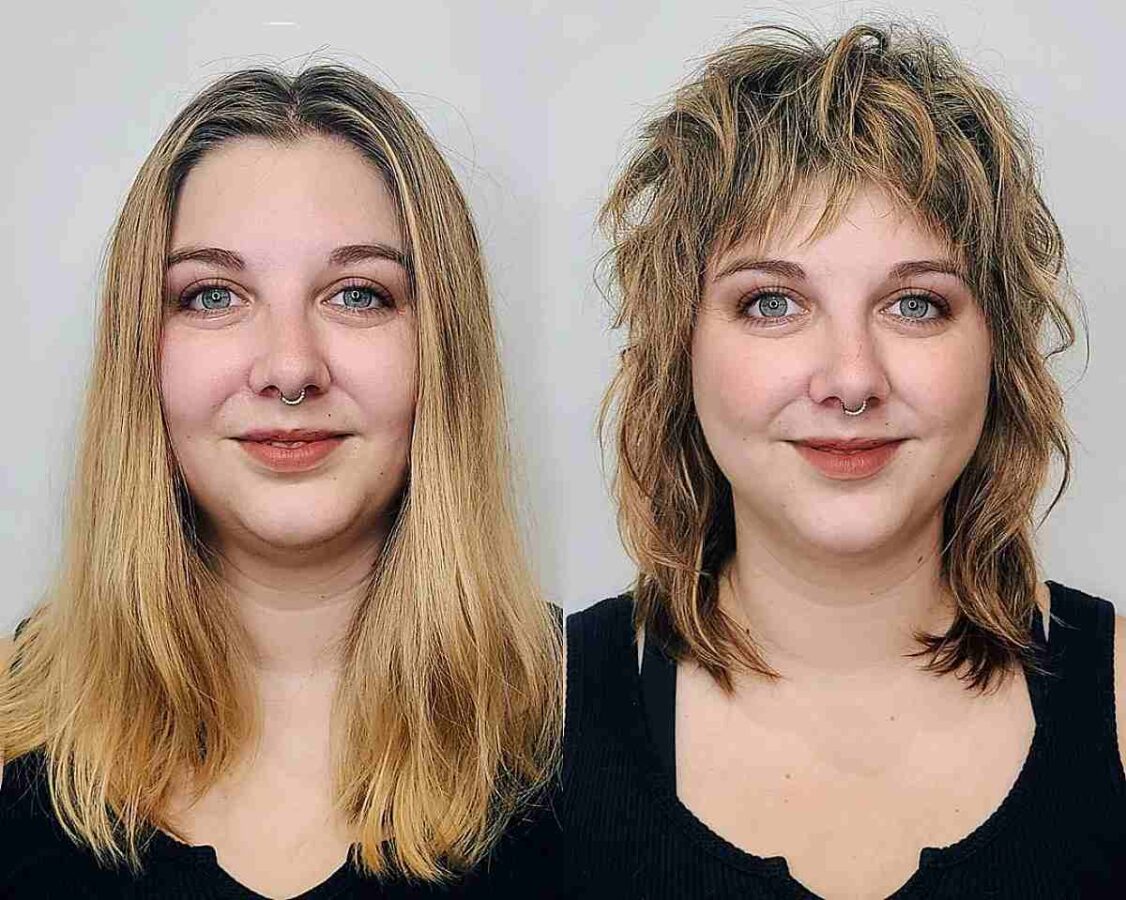 52 Flattering Medium Hairstyles for Round Faces in 2023