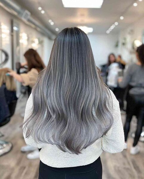 34 Stunning Grey Balayage Hair Color Ideas for Women of All Ages