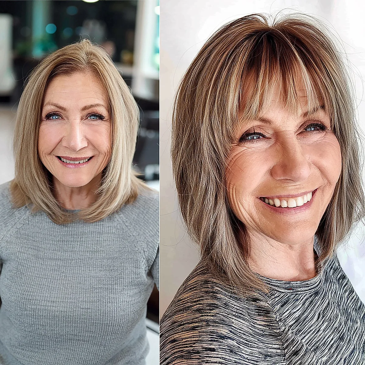 0 Beautiful Layered Bob Hairstyles for Women Over 60 - Kappers Magazine